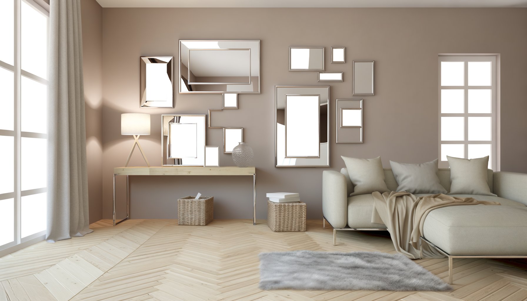 How to create a unique interior style with trendy photo frames and mir ...