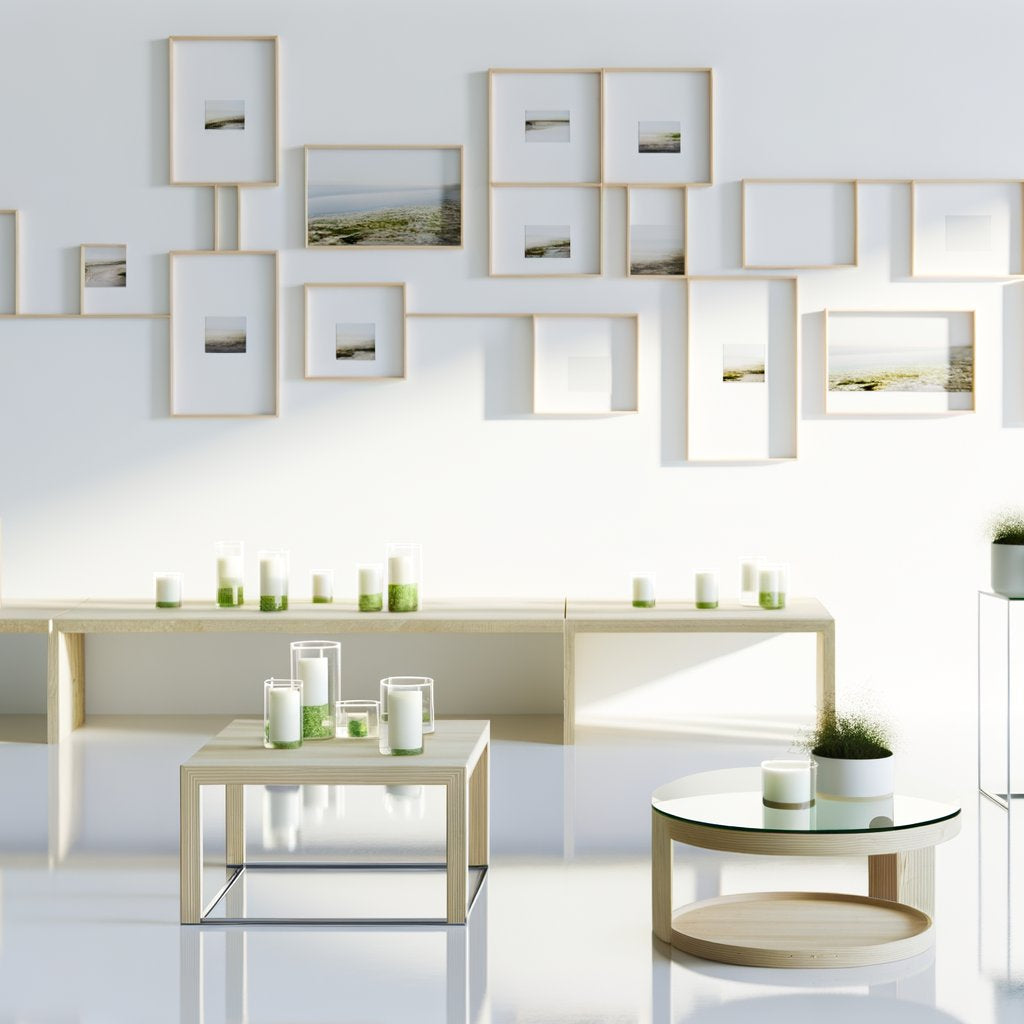 How to create a warm atmosphere with unscented candles and photo frame ...