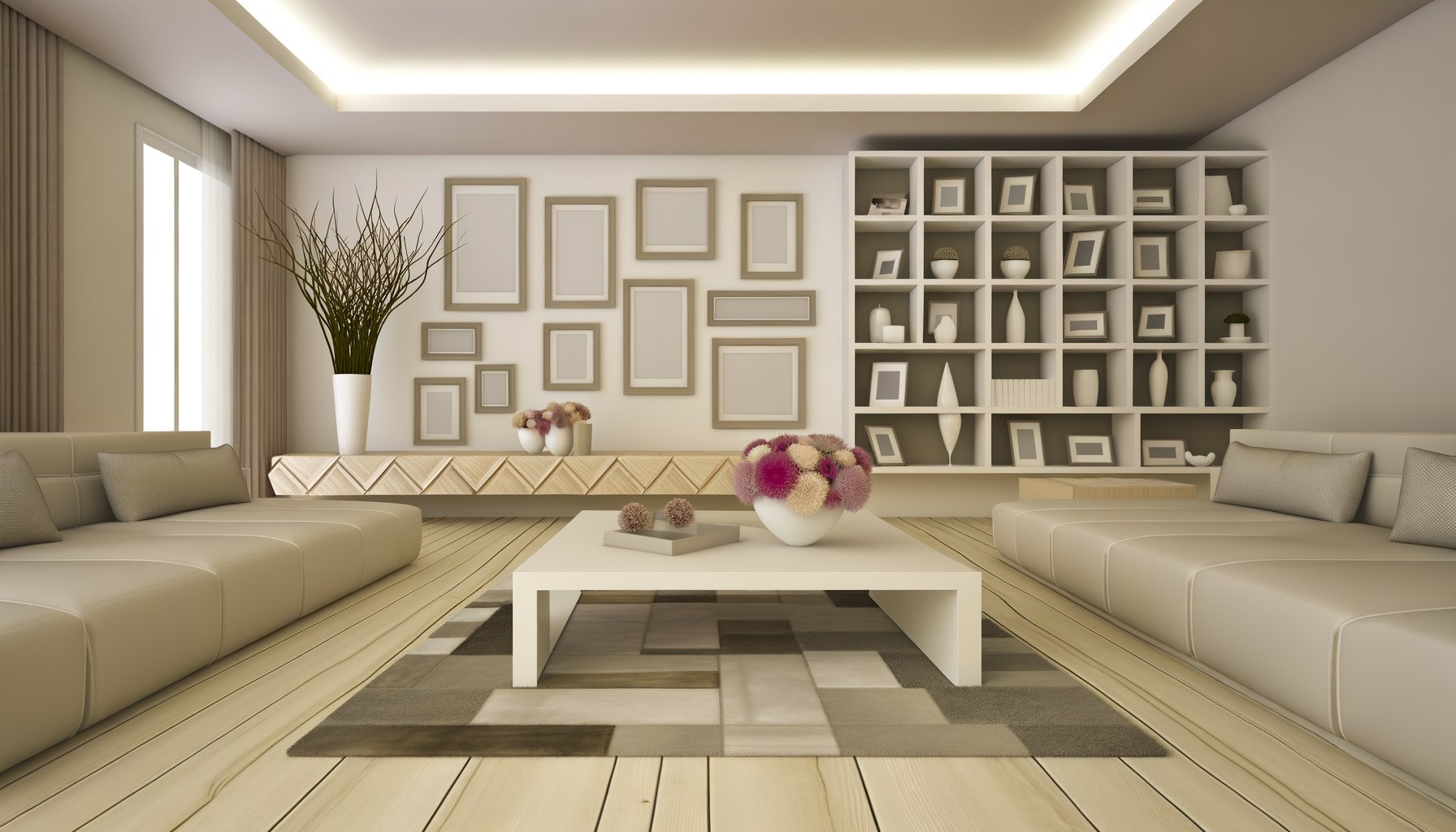 Comment sublimer son salon avec des fleurs artificielles et cadres élé ...