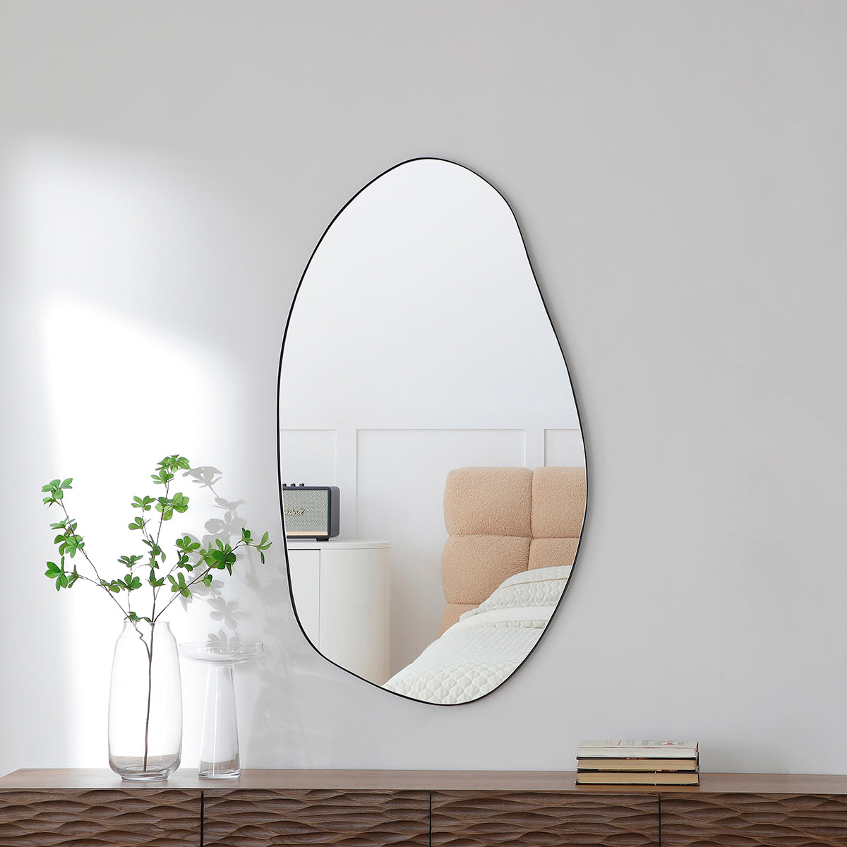 Miroirs organiques, cadre bois, colorés ondulés & vintage Sia Deco